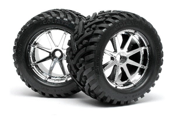 Hpi Racing Mounted Goliath Tire 178X97Mm On Blast Wheel Chrome 4727 ...