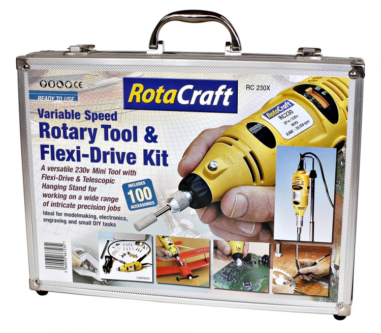 RotaCraft Multitool 230v with Flexi drive set - Harrastekauppa Hobbylinna