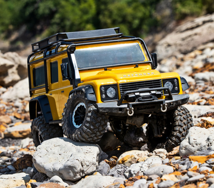 Traxxas TRX-4 Scale & Trail Crawler Land Rover Defender Yellow RTR ...